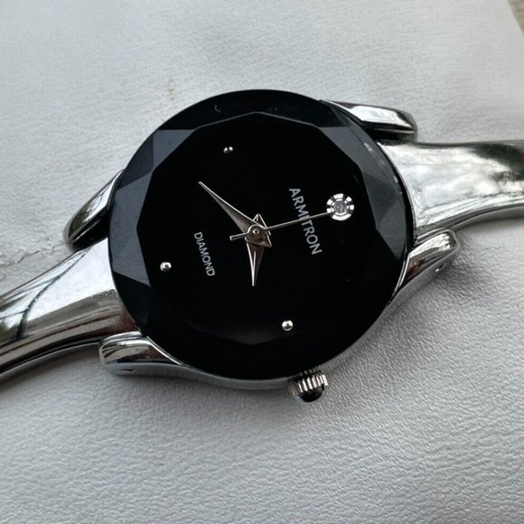 Armitron | Accessories | Armitron Diamond Ladies Wristwatch Black Face ...
